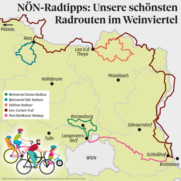 Radfahren - Die schönsten Rad-Routen im Weinviertel - NÖN.at